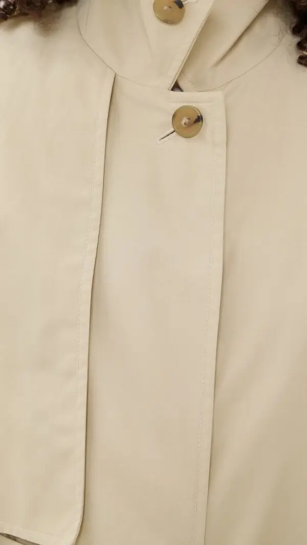 Vince Cotton Blend Short Trench Jacket