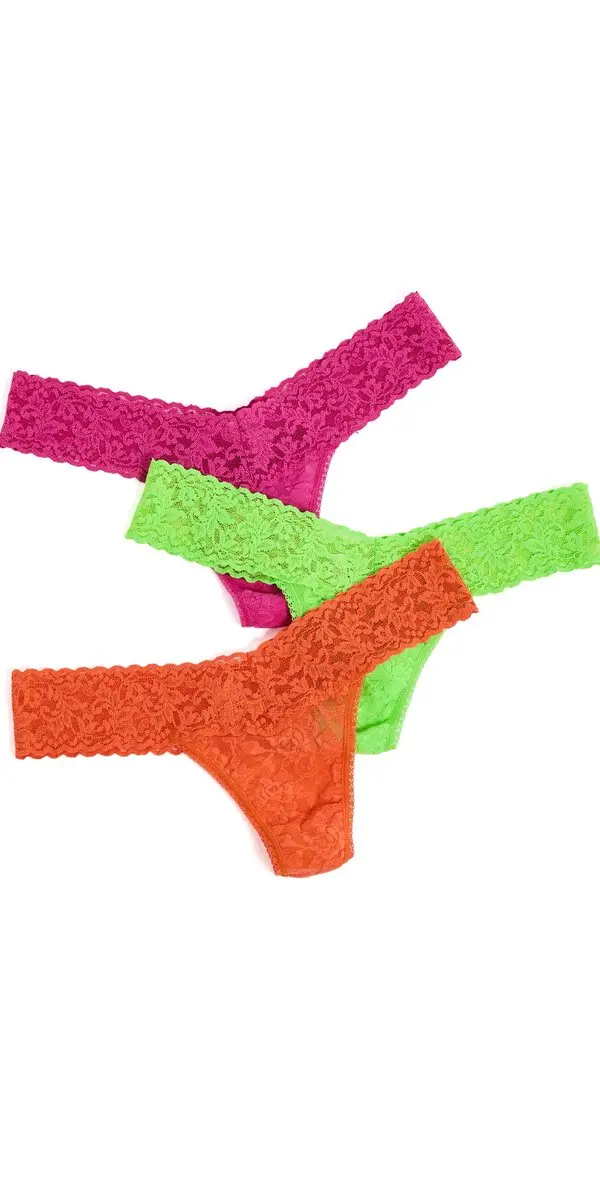 Hanky Panky Signature Lace Low Rise Thong 3 Pack - Icf3