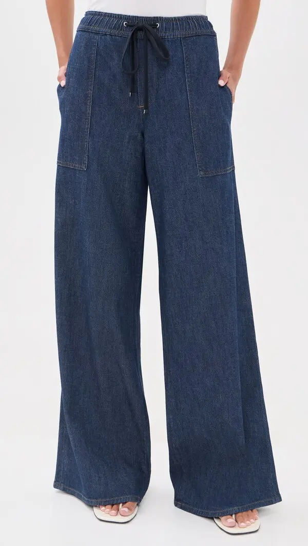 7 For All Mankind Utility Wide Leg Pull-on Pants