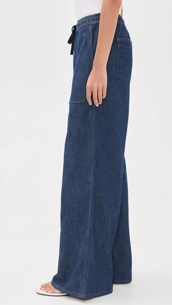 7 For All Mankind Utility Wide Leg Pull-on Pants