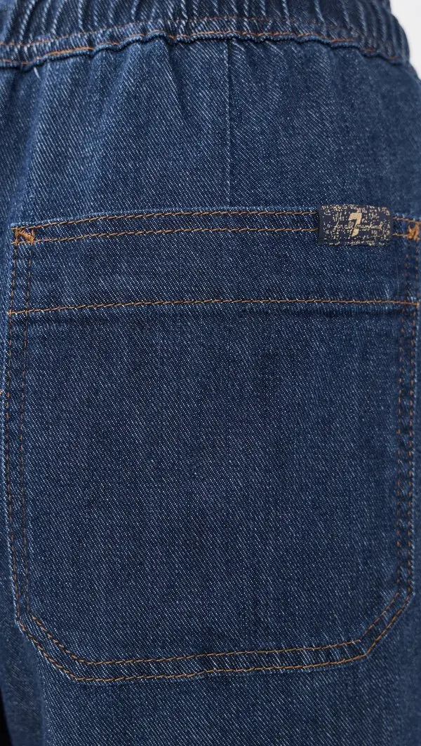 7 For All Mankind Utility Wide Leg Pull-on Pants