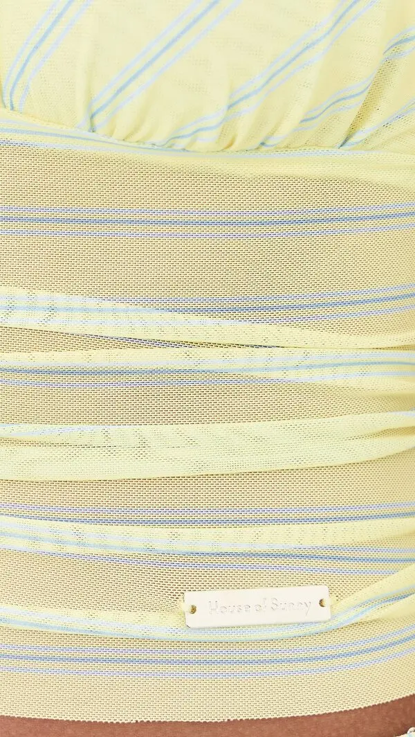 HOUSE OF SUNNY Striped Mesh Cami Top With Scarf