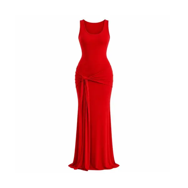 MAISON DE GALA Serena Crimson Maxi Dress