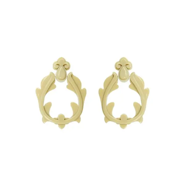 GISSA BICALHO Handmade Acrylic Petal Hoop Earrings - Yellow