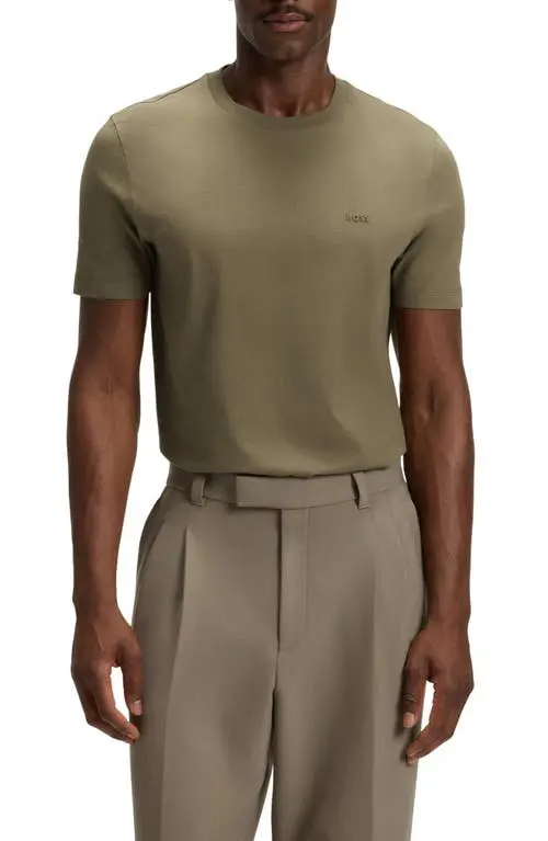 BOSS Thompson Solid T-shirt - Open Brown