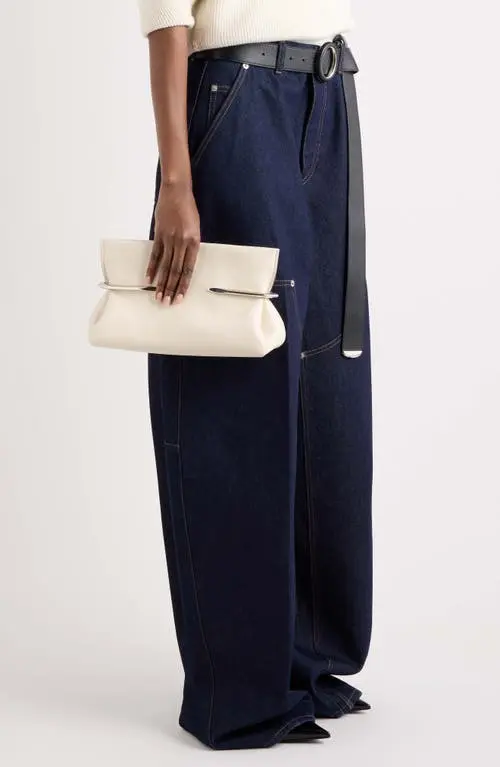 Givenchy Pinch Soft Leather Clutch - Cream
