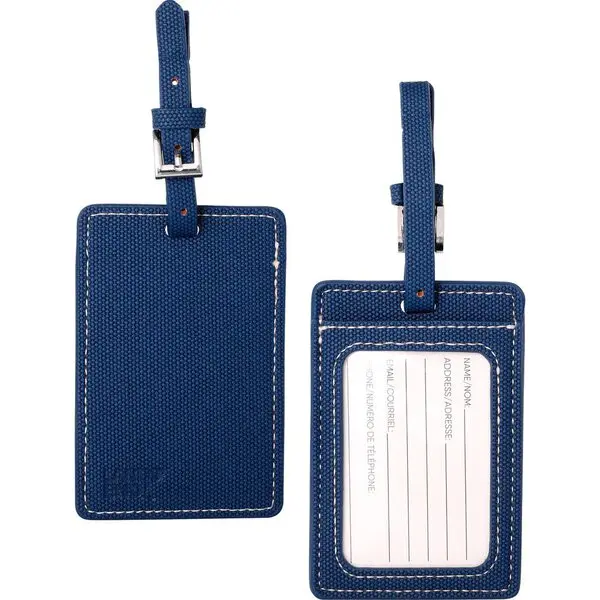 LANDS' END Luggage Tags 2 Pack - Blue