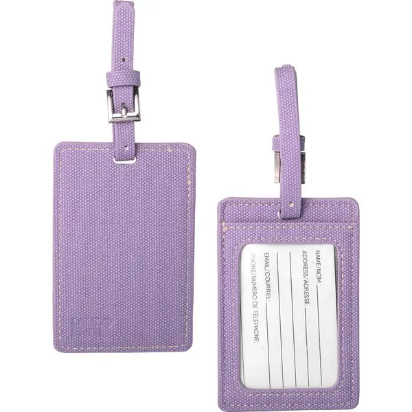 LANDS' END Luggage Tags 2 Pack - Lilac