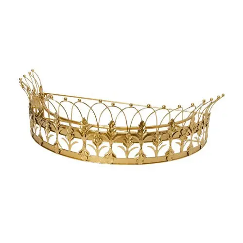 STORIED HOME Curtain Or Canopy Crown - Gold