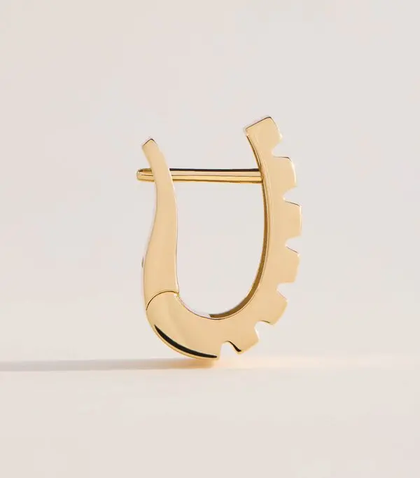 AZLEE Large Yellow Escalier Hoop Earrrings