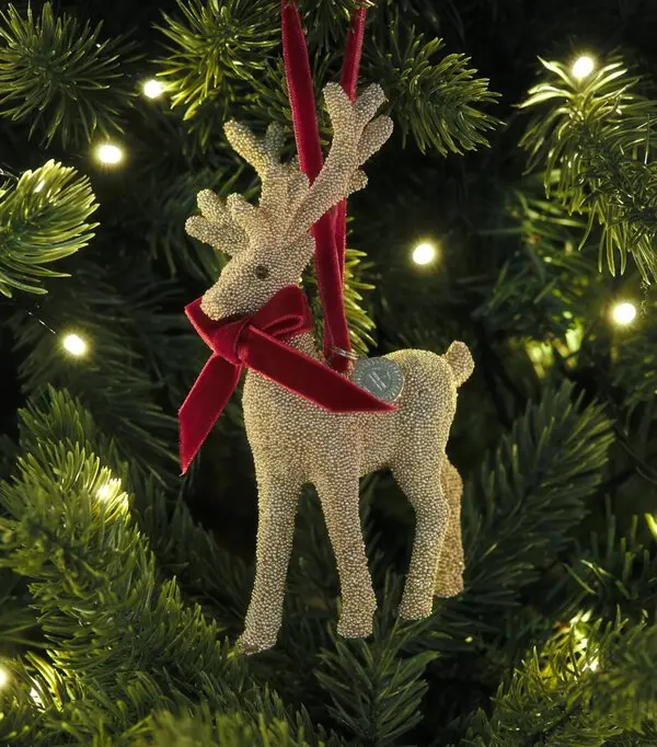 Harrods Microbead Reindeer Tree Decoration