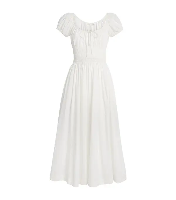 DÔEN Organic Cotton Quinn Midi Dress - Ivory