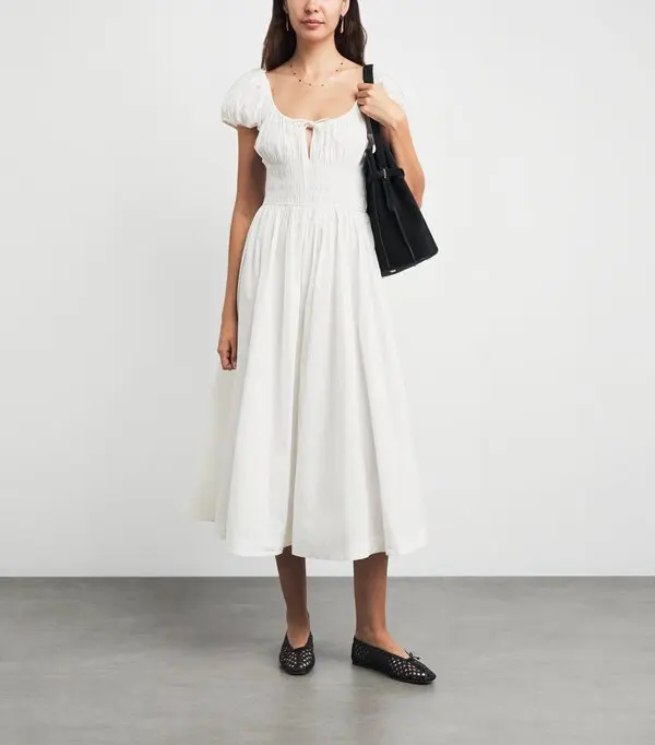 DÔEN Quinn Organic Cotton Midi Dress - Ivory