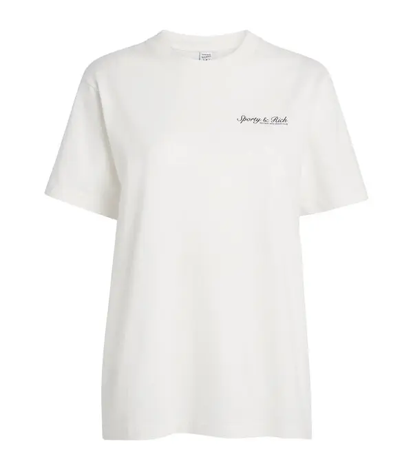Sporty & Rich Syracuse Cotton T-shirt - White