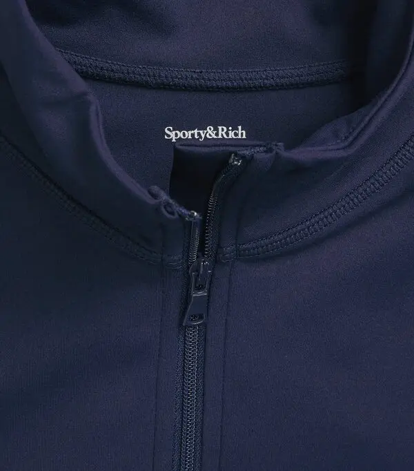 SPORTY & RICH Signature Logo Quarter-zip Jacket
