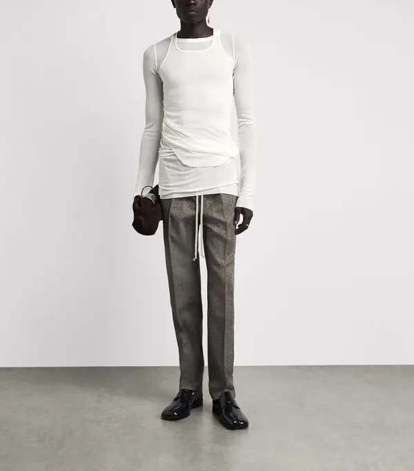 Rick Owens Rib Ls Long-sleeve T-shirt - White