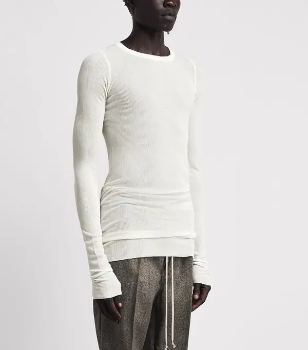 Rick Owens Rib Ls Long-sleeve T-shirt - White