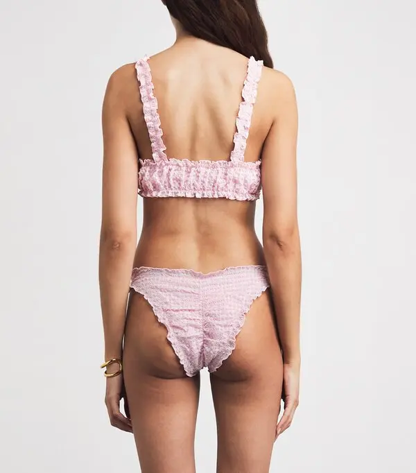 Simkhai Gingham Seersucker Bikini Bottoms