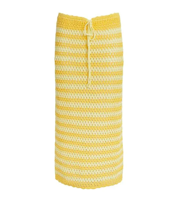 Simkhai Crochet Stripe Welles Midi Skirt