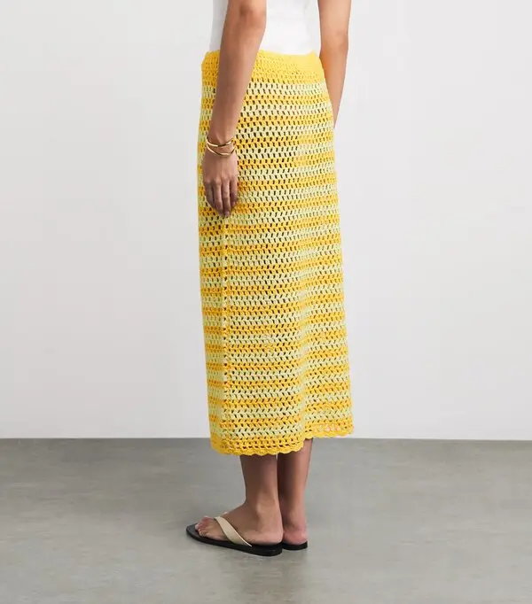 Simkhai Crochet Stripe Welles Midi Skirt