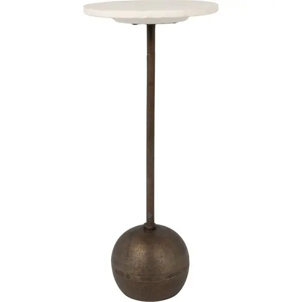 ROWENA INTERIORS Round Spherical Base Accent Table - Brown