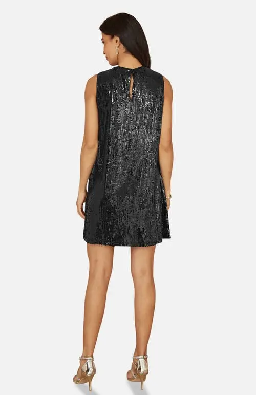 YUMI Sequin Bow Tunic Shift Dress