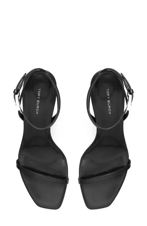 Tory Burch Gigi Leather Heeled Sandals - Black