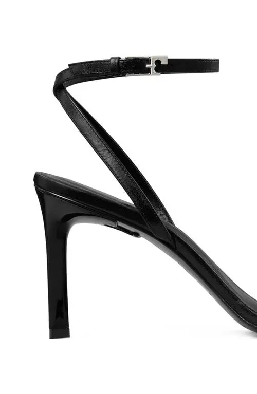 Tory Burch Gigi Leather Heeled Sandals - Black