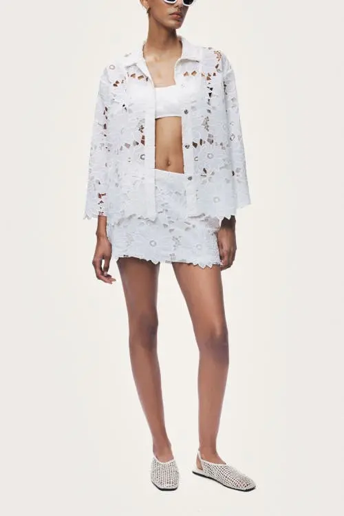 NOCTURNE Broderie-trim Mini Skort