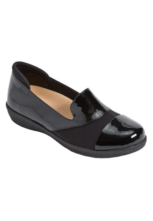 COMFORTVIEW Annete Bunion-friendly Orthotic Flat - Black