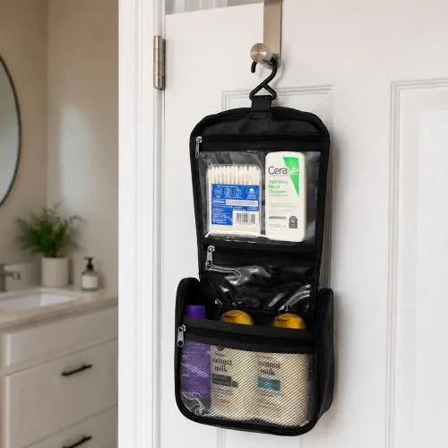 LANDS' END Small Hanging Toiletry Bag - Black