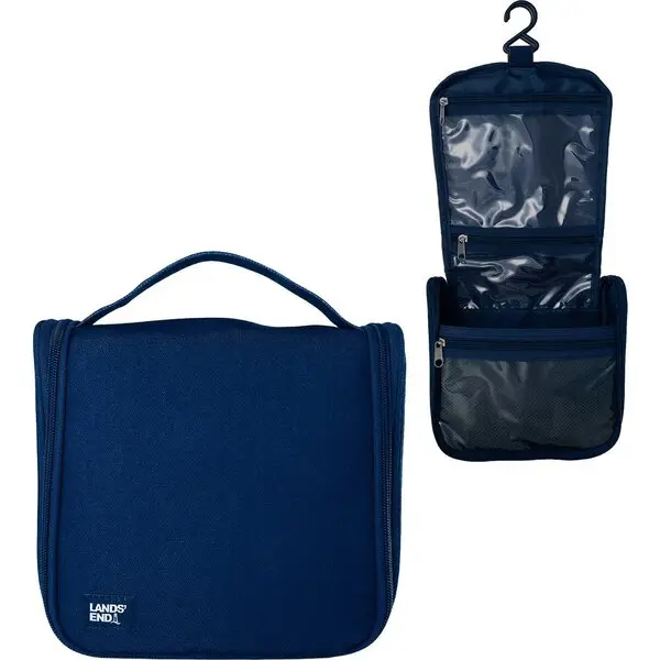 LANDS' END Hanging Travel Organizer - Navy