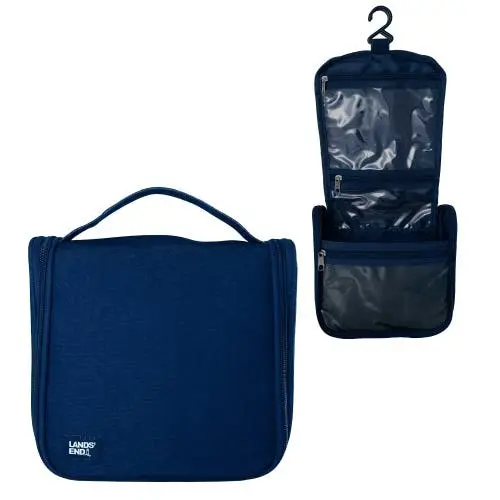 LANDS' END Small Hanging Toiletry Bag - Navy