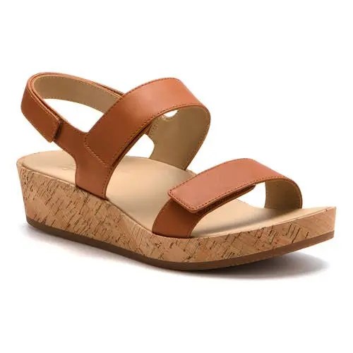 ABEO Soleil Wedge Sandals - Tan - Regular