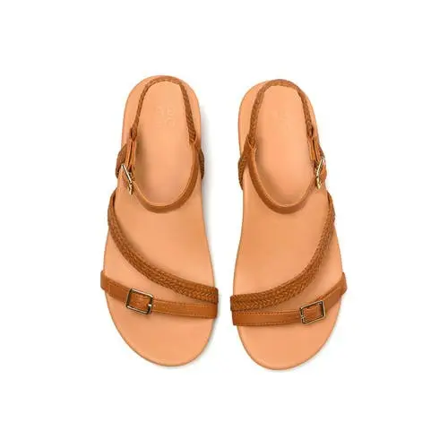 ABEO Riviera Ii Thin Wedge Sandals - Pecan