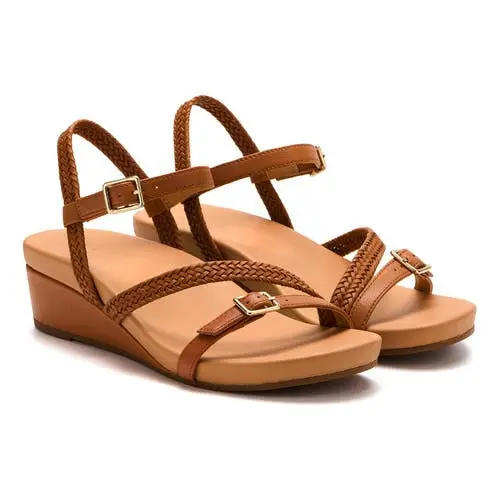 ABEO Riviera Ii Thin Wedge Sandals - Pecan