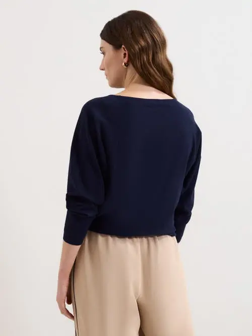 PHASE EIGHT Cristine Slash-neck Knitted Jumper