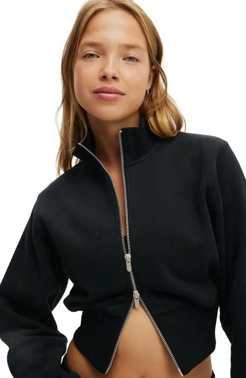 Cotton:on Active Plush Fitted Zip Through Fleece Jacket