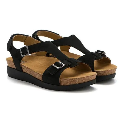 ABEO Algarve Buckle Sandal - Black