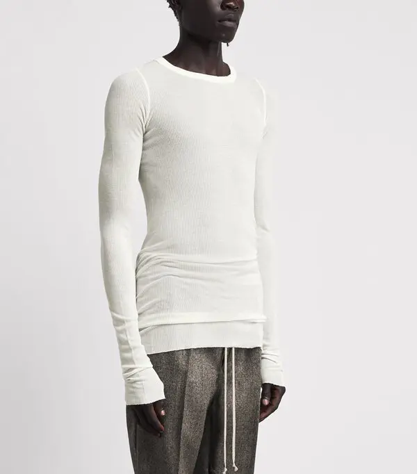 Rick Owens Rib Ls Long-sleeve T-shirt - White
