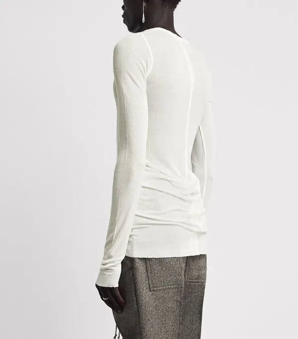 Rick Owens Rib Ls Long-sleeve T-shirt - White