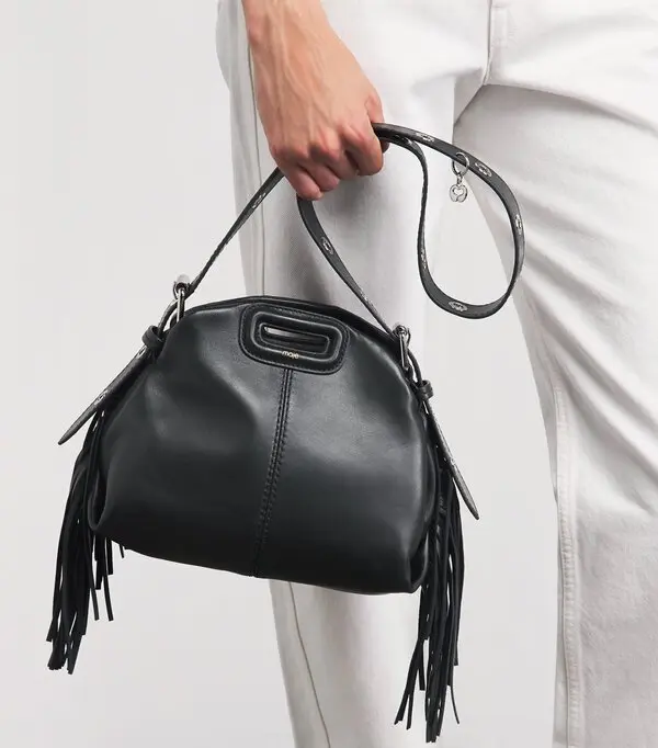 Maje Miss M Mini Leather Top-handle Bag - Black