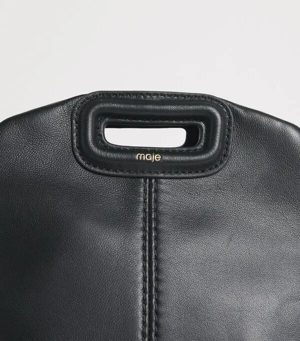 Maje Miss M Mini Leather Top-handle Bag - Black
