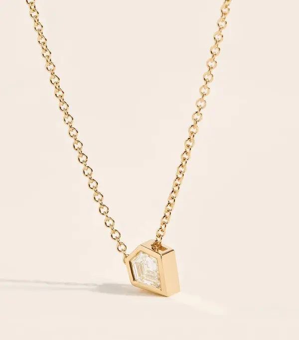 AZLEE Shield Diamond Trace Chain Necklace