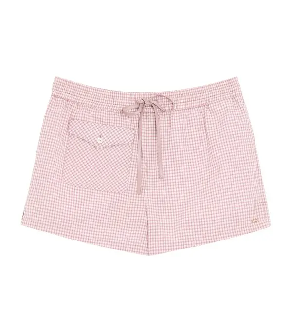 Valentino Garavani Gingham Check Cotton Shorts
