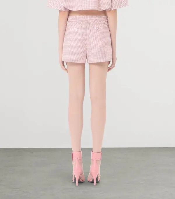 Valentino Garavani Gingham Check Cotton Shorts