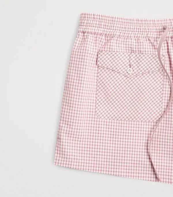 Valentino Garavani Gingham Check Cotton Shorts