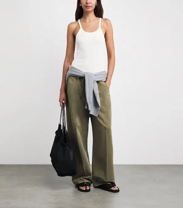 Eterne Cotton Ribbed Cami Top
