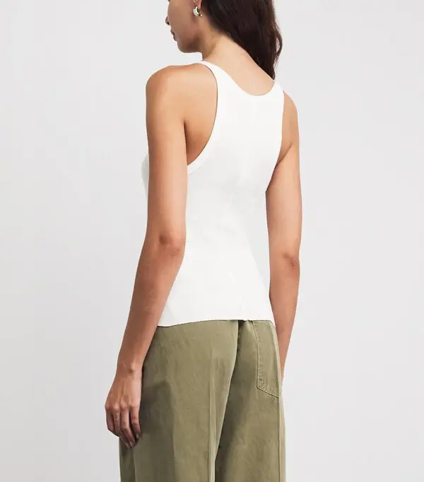 Eterne Cotton Ribbed Cami Top