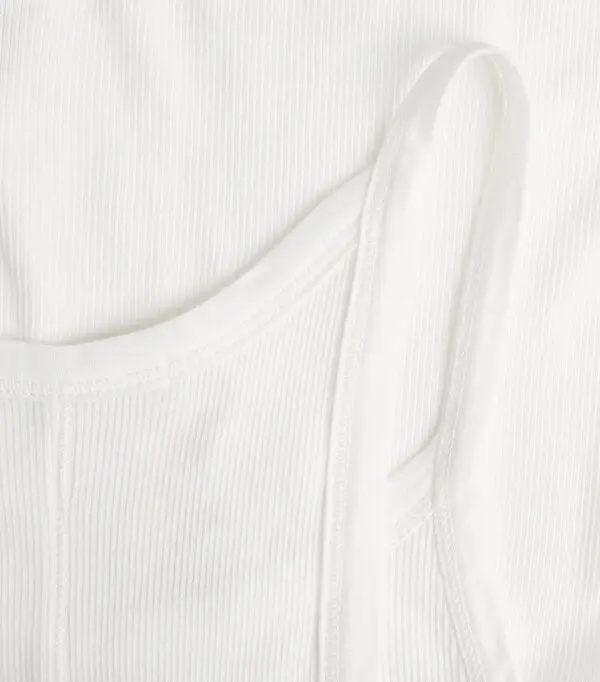 Eterne Cotton Ribbed Cami Top